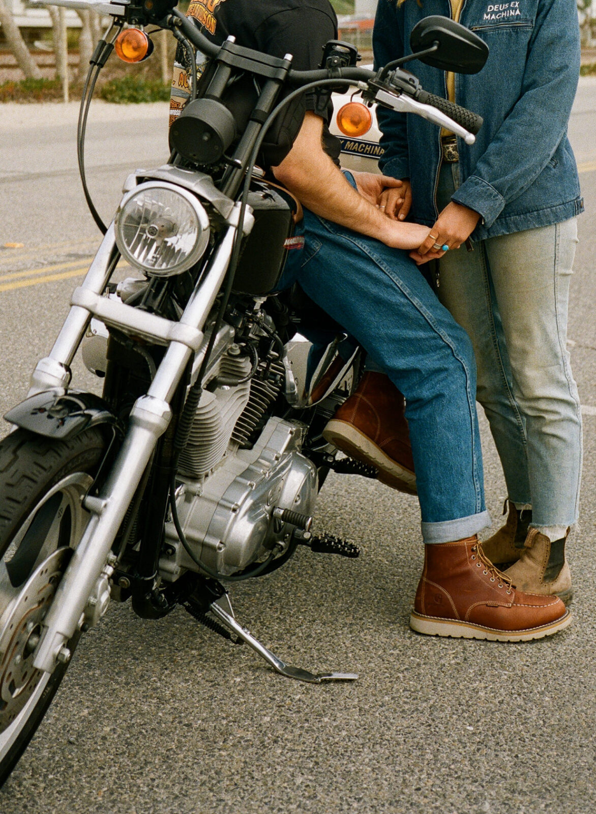 Motorcycle Engagement Photos in San Clemente